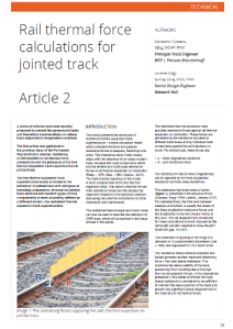 Rail thermal force calculations for jointed track | A railway track blog